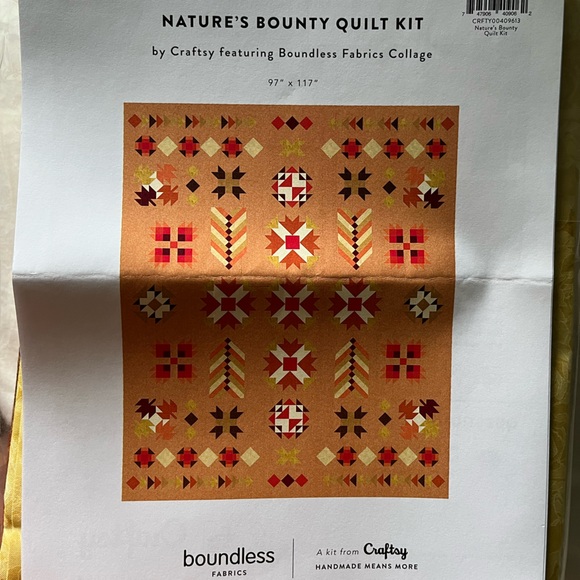 Craft | Bedding | Complete Queen Size Quilt Kit Natures Bounty With All ...